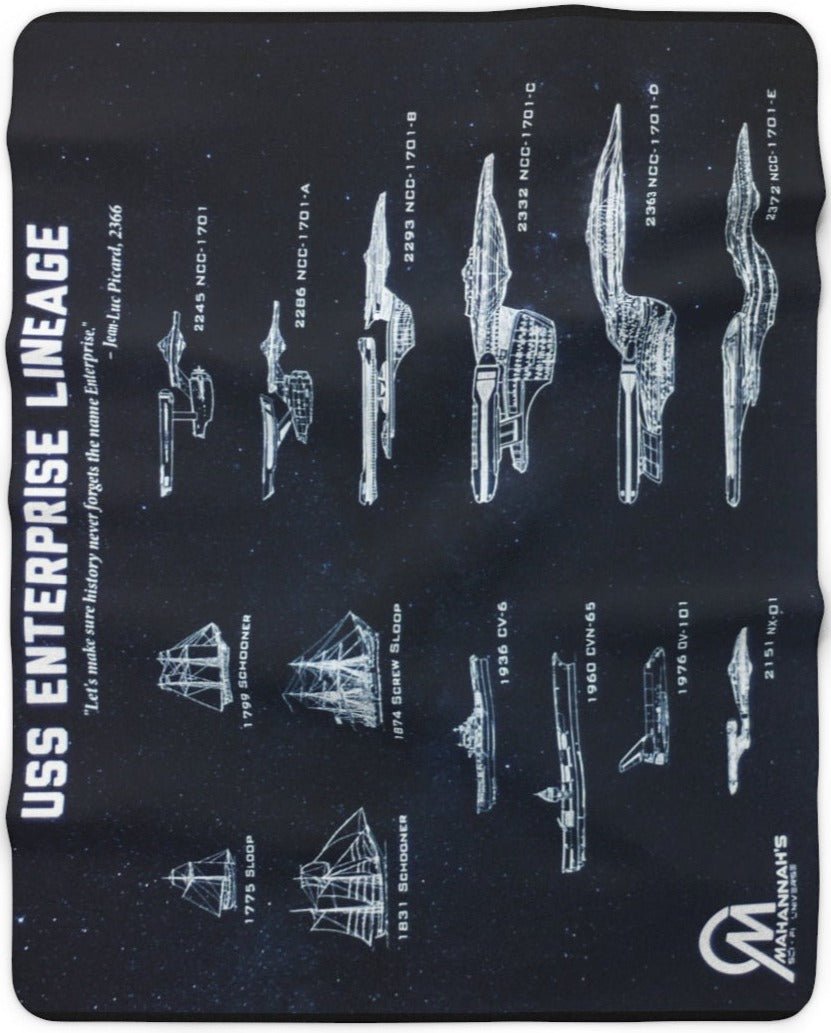 Star Trek USS Enterprise Lineage Sherpa Blanket – Mahannah's Sci-fi ...